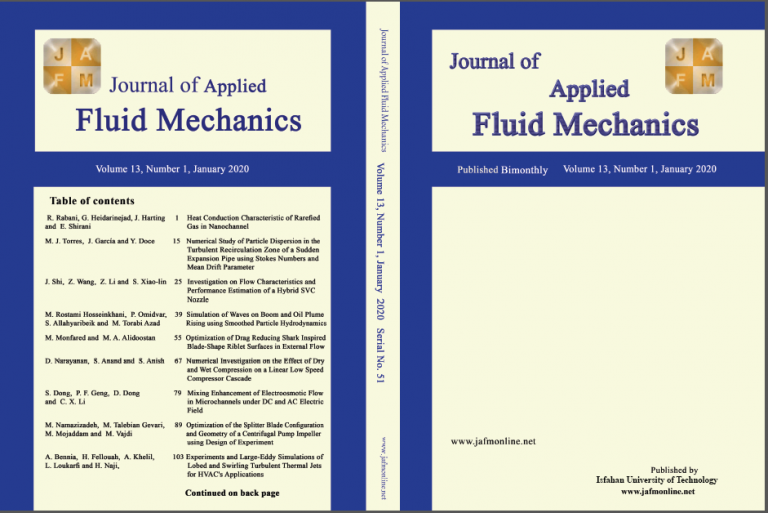 Journal of Applied Fluid Mechanics | چاپ مقاله در مجله Journal of ...